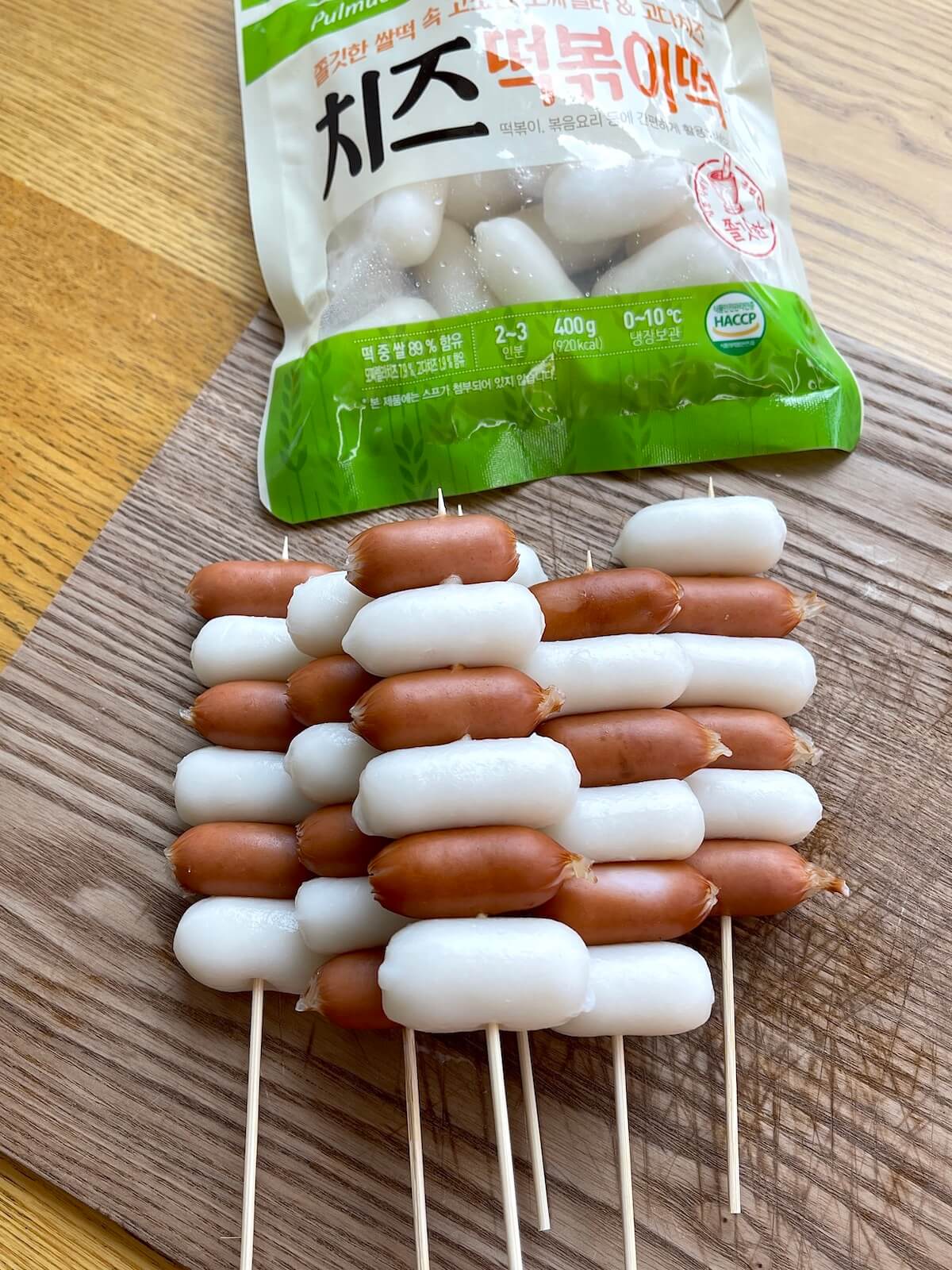 Korean Rice Cake & Sausage Skewers - Jasmine and Tea