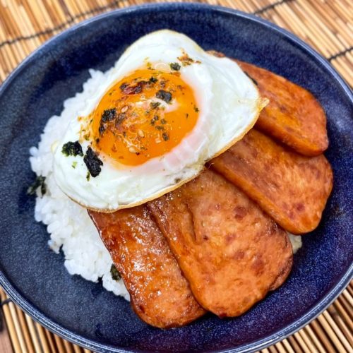 Spam & Egg Rice Bowl - Jasmine and Tea